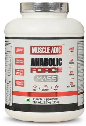 MUSCLE ADIC ANABOLIC FORCE MASS GAINER HIGH PROTEIN MUSCLE GAINER (2 ...