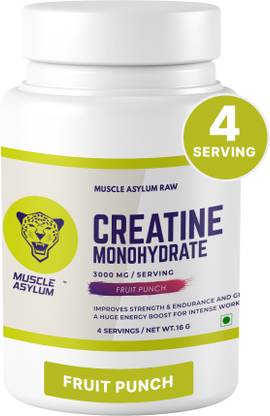 Muscle Asylum Creatine Monohydrate Powder, Pack of 16g, (4 Servings ...
