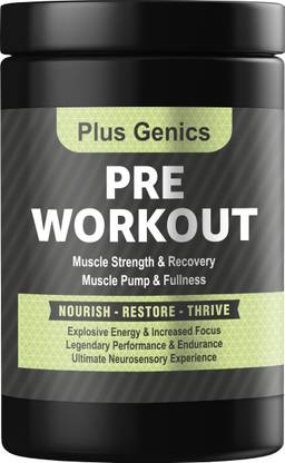 PLUSGENICS Pre-workout (Guava) - Increased Energy, Strength, Power full ...