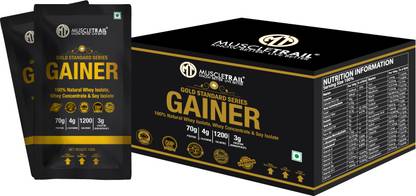 Muscle Trail Gold Standard Series Gainer Box (30 Pouches) Weight ...