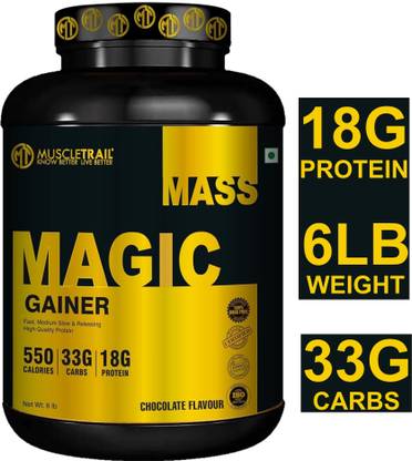 Muscle Trail Magic Gainer |550 Calories, 33g Carbs, 18g Protein| High ...