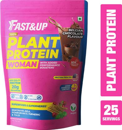 FAST&UP Plant Protein For Woman-Sourced From USA-20gms Pea+Brown Rice ...