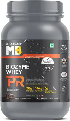 MUSCLEBLAZE Biozyme PR with Creatine Monohydrate & AstraGin Whey ...