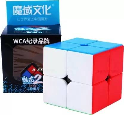 REGOLITH ENTERPRISES Speed Cube 2x2 High Speed Stickerless Magic 2x2 ...
