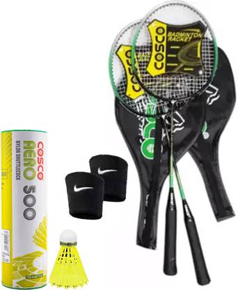 COSCO CB-885 Racquet With Aero 500 Shuttlecock Green Strung Badminton ...