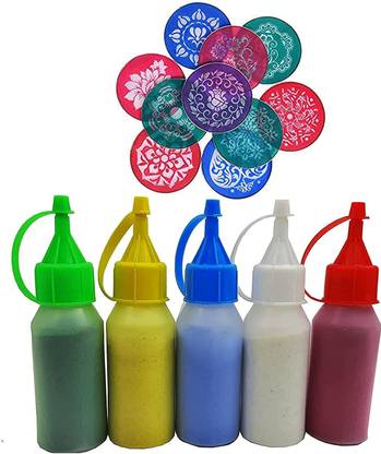 KHUSHA CREATIONS Rangoli Making Stencils Kit for Navratri Pongal Diwali ...