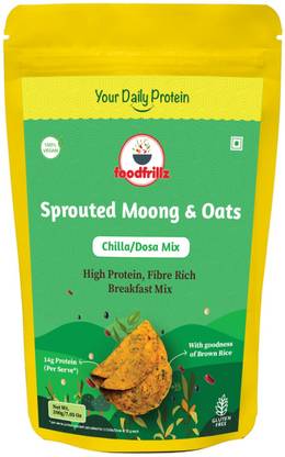 foodfrillz High Protein Healthy Chilla/Dosa Premix Sprouted Moong-Oats ...