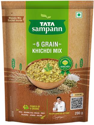 Tata Sampann 6 Grain Khichdi Mix, Ready to Cook Mix, Power of 6 Grains ...