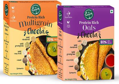 The Naturik Co Oats and Multigrain Cheela Mix Combo Protein Rich Ready ...
