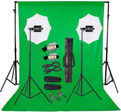 TURBOMAX TRI LED Porta Light Kit with Green Screen for Videoshoot ...