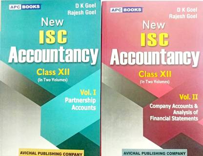 New ISC Accountancy ( Vol 1 & Vol 2 Two Set) , Class- XII: Buy New ISC ...