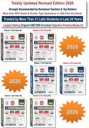 UBD 1960 Errorless For IIT-JEE (MAIN & ADVANCED) Physics + Chemistry ...