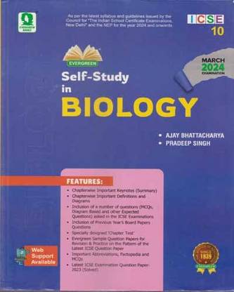 Evergreen Self-Study In Biology Icse For Class- 10,: Buy Evergreen Self ...