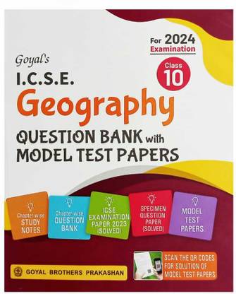 ICSE GOYAL Question Bank & Model Test Paper Geography-Class10: Buy ICSE ...