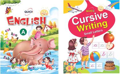 Quick ALPHABET A & ENGLISH CURSIVE SMALL LETTER WRITING COMBO Books To ...