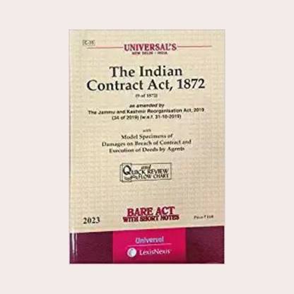 The Indian Contract Act, 1872 - 2023 Edition: Buy The Indian Contract Act, 1872 - 2023 Edition ...