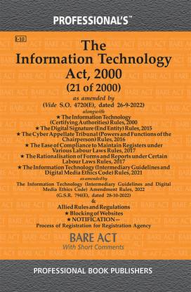 Information Technology Act, 2000 Alongwith Rules: Buy Information ...