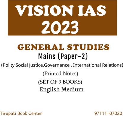 Vision IAS General Studies Mains Paper-2 Polity,Social Justice ...