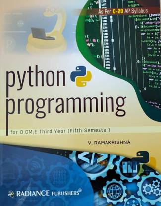 Python Programming For D.CM.E Third Year ( Fifth Semester) 1st Edition ...