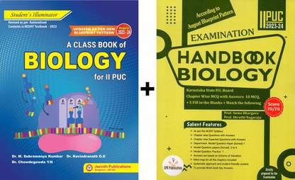 2nd PUC BIOLOGY - Jeevith Student's Illuminator + SPR Hand Book|Set Of ...