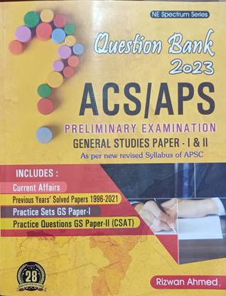 ACS / APS Question Bank 2023 | Preliminary Exam | General Studies Paper ...