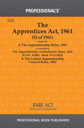 Apprentices Act, 1961 Alongwith, Apprenticeship Rules, 1992: Buy ...