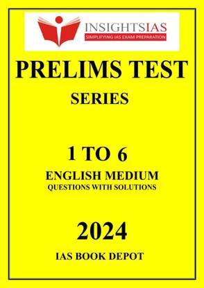 Prelims Test Series 1 To 6 English Medium 2024: Buy Prelims Test Series ...