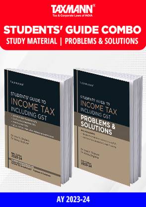 Taxmann Combo CA Inter Students Guide To Income Tax Including GST Textbook And Problems ...