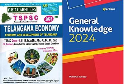 TSPSC Telangana Economy - Economy And Development Of Telangana + General Knowledge 2024 COMBO ...
