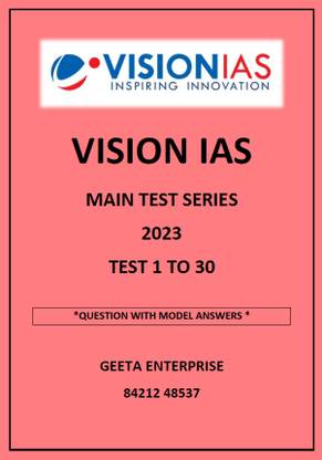 Vision IAS Mains 2023 Test 1 To 28 Qustion With Model Answers Photocopy ...
