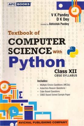 Apc Textbook Of COMPUTER SCIENCE With Python CBSE Class - 12: Buy Apc ...