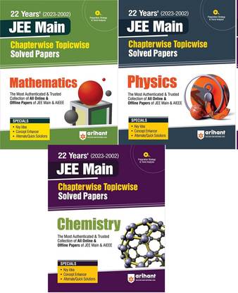 22 Years Chapterwise Topicwise (2023-2002) JEE Main Solved Papers Mathematics, Physics ...