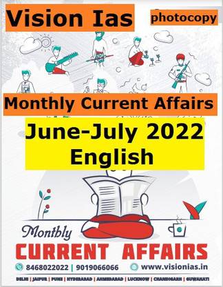 Vision Ias Monthly Current Affairs June-July 2022 (Photocopy): Buy ...