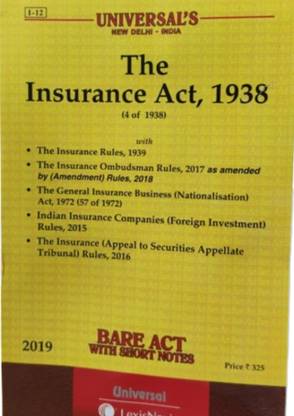 (USED-LIKE NEW) Insurance Act,1938: Buy (USED-LIKE NEW) Insurance Act ...