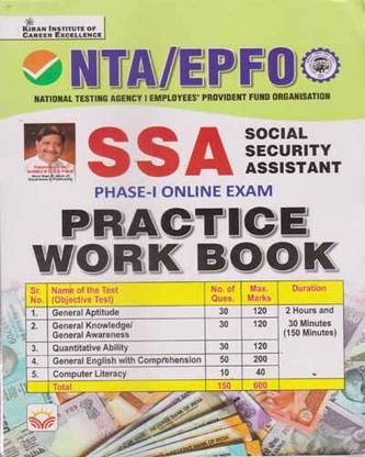 Kiran Nta / Epfo Ssa Phase-1 Online Exam Practice Work Book: Buy Kiran ...