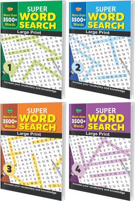 Set Of 4 Super Word Search - 1,2,3 & 4: A Fun Word Search Adventure ...