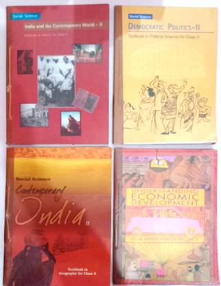Ncert Class 10th Sst English Medium (Pack Of Four Books) History ...