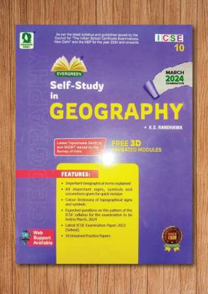 Evergreen ICSE Self Study Geography - Class 10 (For 2024 Exams): Buy ...