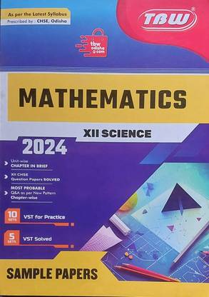 MATHEMATICS Sample Paper Class XII Science 2024 TBW Publication: Buy ...