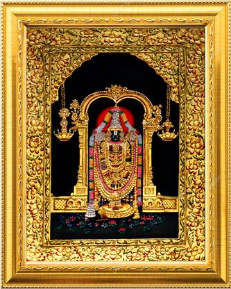 NDFRAME Lord Venkateswara swamy with Ganesha and Lakshmi Religious ...