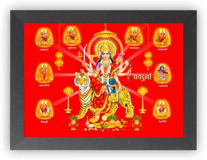 Nuoshopping Durga Maa Nav Roop Photo Frame,Durga Maa Photo Frame ,Durga ...