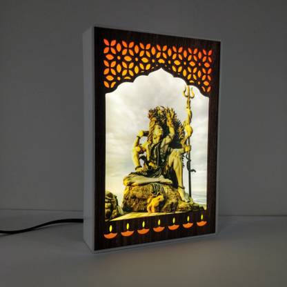 Regalo Casila Mahadev God Photo Frame With Light Temple Decoration ...