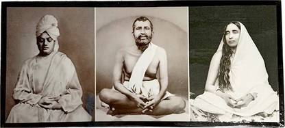 Deshkart RAMAKRISHNA SARADA VIVEKANANDA LAMINATED PHOTO 7.5X3.5 IN WITH ...