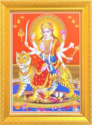 shreya arts frame wth glass Durga Devi/ Mahishasura Mardini/ Marikamba ...