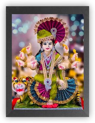 US COLLECTION Durga Maa on Tiger MATA vaishno Devi pindi roop photo ...