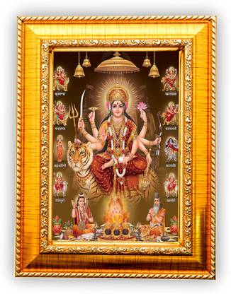 DECORPRINT DESIGN Durga Maa Nav Roop Photo Frame,Durga Maa Photo Frame ...