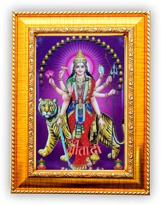 US COLLECTION Durga Maa on Tiger MATA vaishno Devi pindi roop photo ...