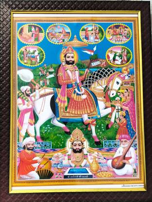 SAI BALAJI ACRALICS Khatu shyam ji Baba Ramdev ji Religious Frame Price ...