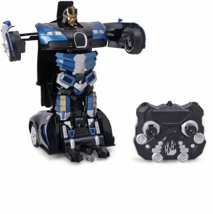 Turbo-S Remote Control Transforming Robot Car Blue - Remote Control ...