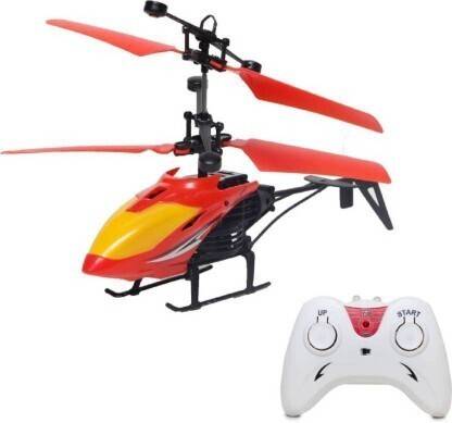 Tenmar 2-in-1 Remote and Hand Sensor Flying Helicopter (Red) - 2-in-1 ...